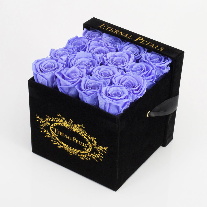 LAVENDER | BLACK FLOWER BOX | ROSES | FLOWERS LONDON – Eternal Petals