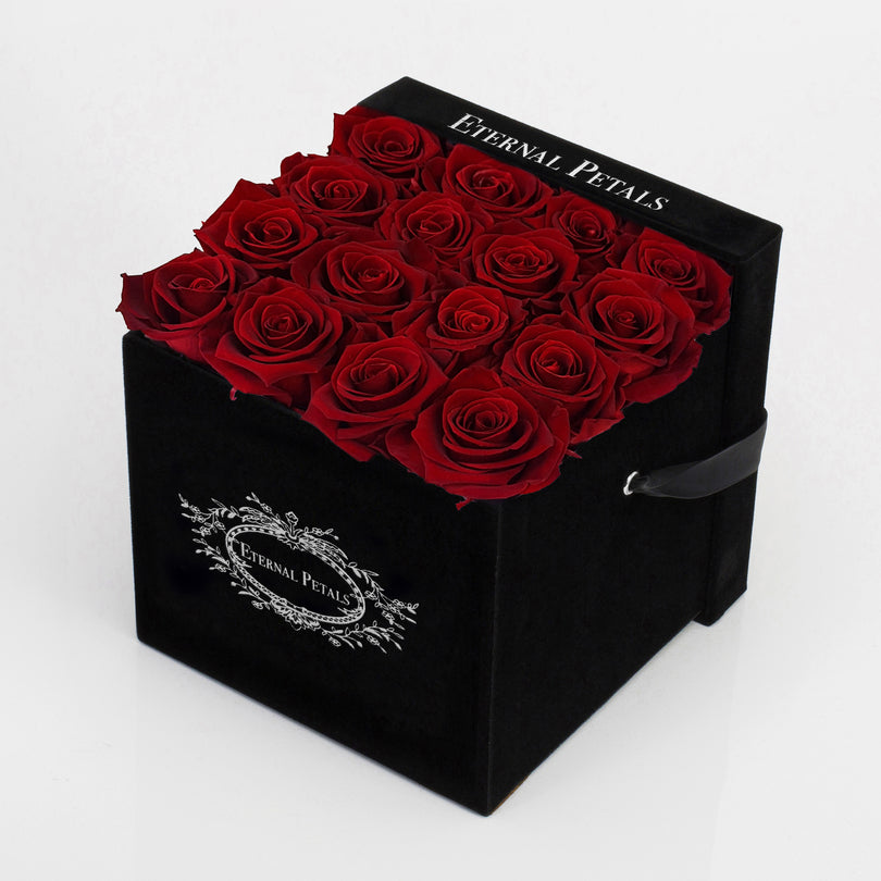 Deep Love | Black Flower Box | Roses | Flowers London – Eternal Petals